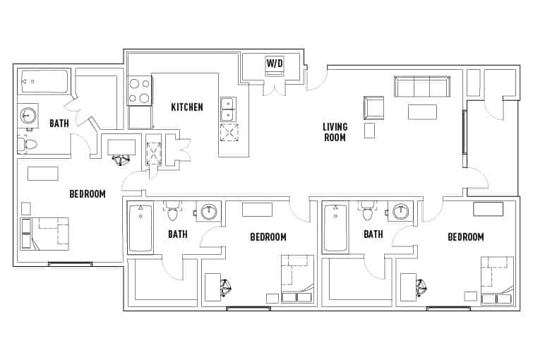 Uptown Apartments, Denton Logement Étudiant À Denton, United States | Amber