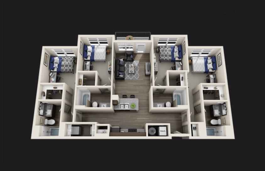 Signature 1505, Raleigh Student Housing | Amber